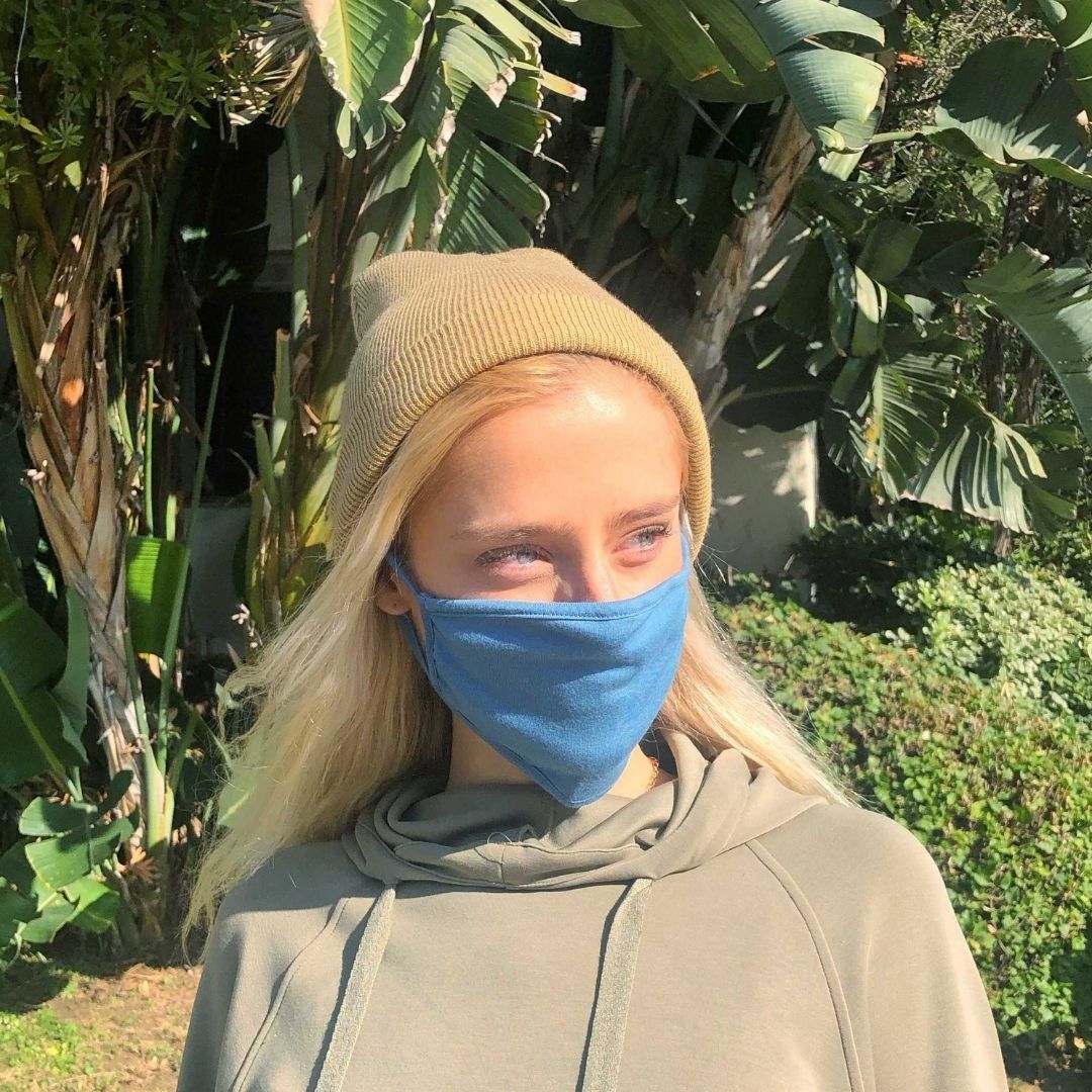 3-Pack Blue Face Masks | Yoga Society